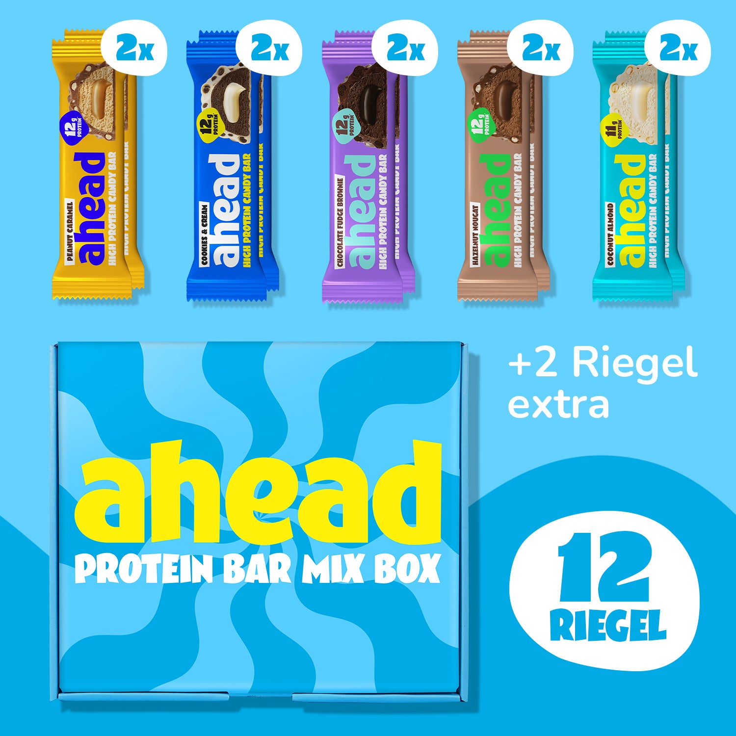 Ahead Proteinriegel Probierpaket - 💪 Alle Proteinpralinen in einer Box ...